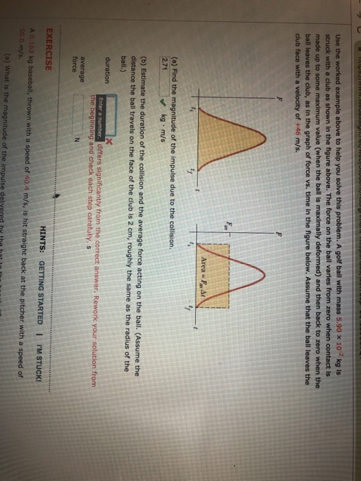 Solved GOAL Use the impulse-momentum theorem to estimate the | Chegg.com