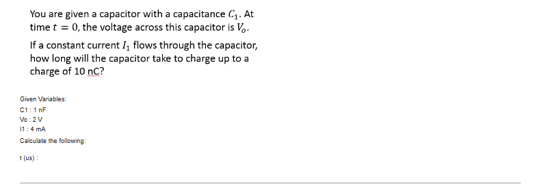Solved You are given a capacitor with a capacitance \( | Chegg.com