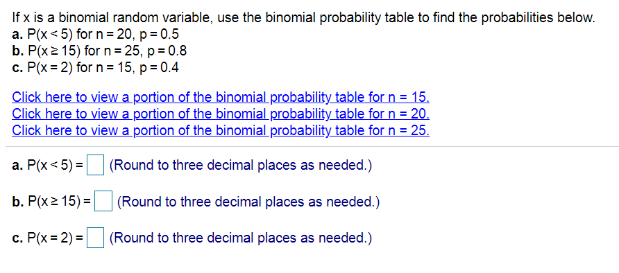 Solved If x is a binomial random variable, use the binomial | Chegg.com