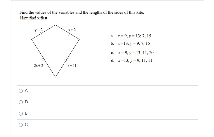 Solved Find the values of the variables and the lengths of | Chegg.com