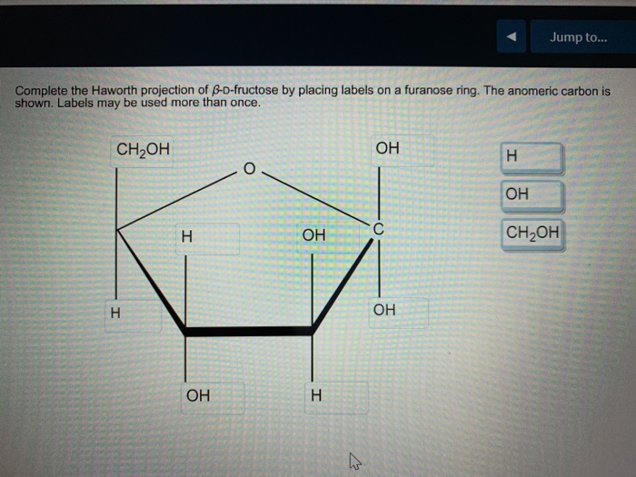 Jump to... Complete the Haworth projection of | Chegg.com