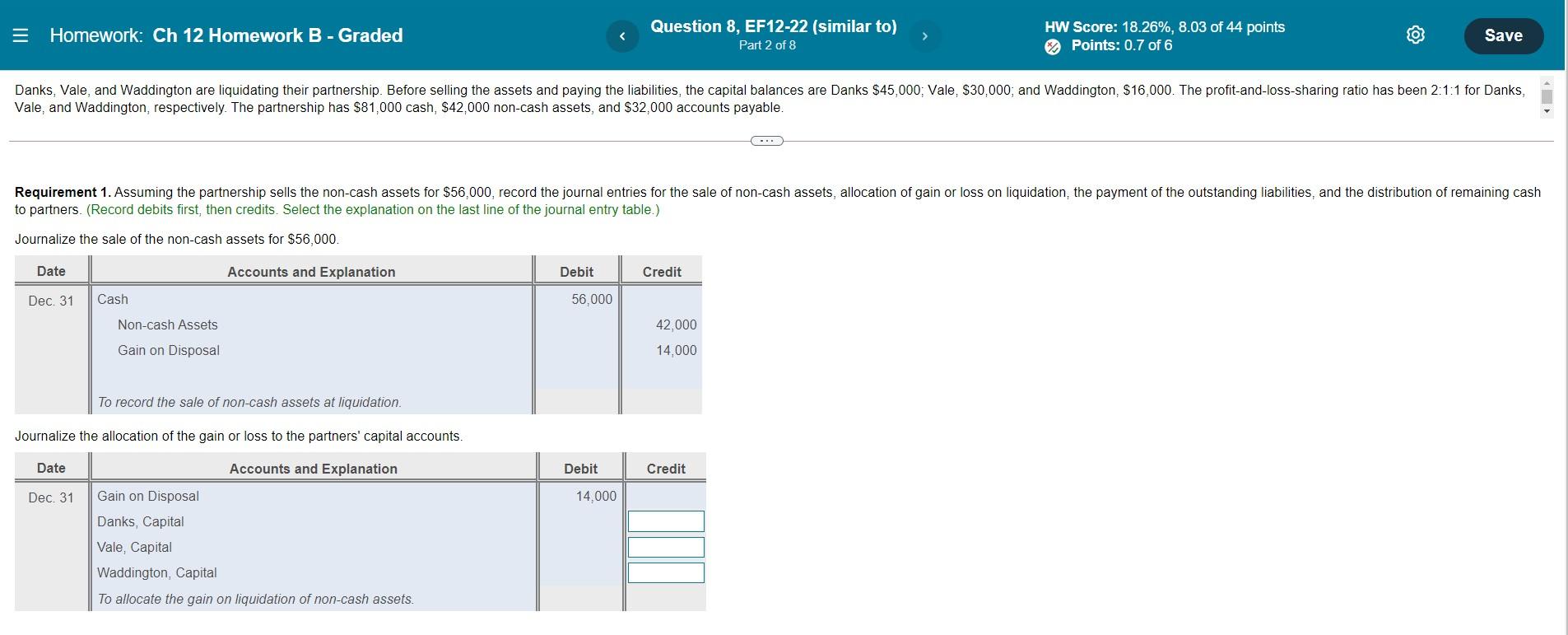 Solved = Homework: Ch 12 Homework B - Graded Question 8, | Chegg.com