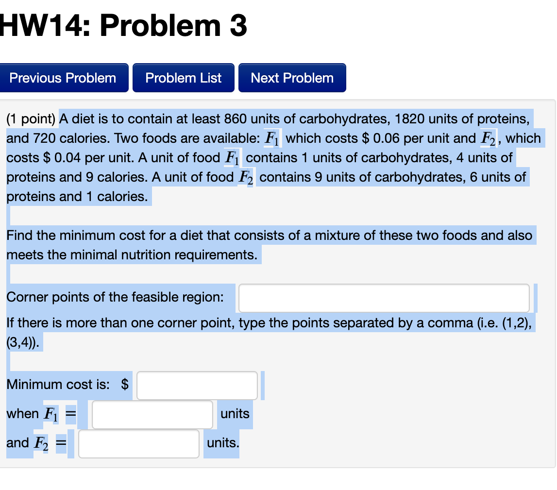 Solved HW14: Problem 3 Previous Problem Problem List Next | Chegg.com