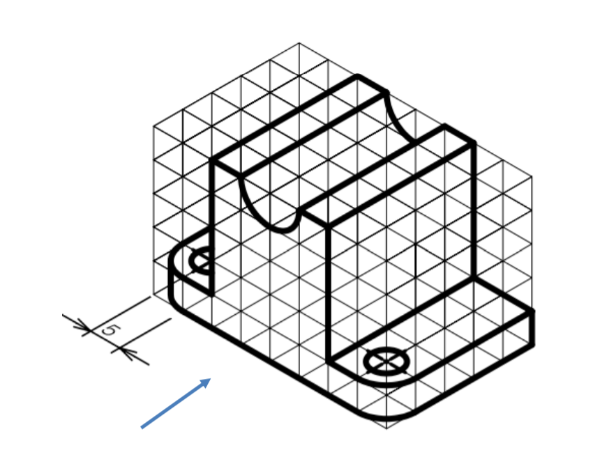 Solved An isometric view of an object is given in the figure | Chegg.com