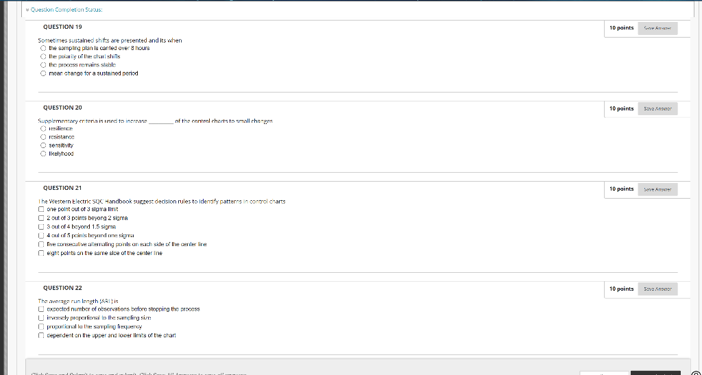 Solved Question Completion Status: QUESTION 19 10 points | Chegg.com