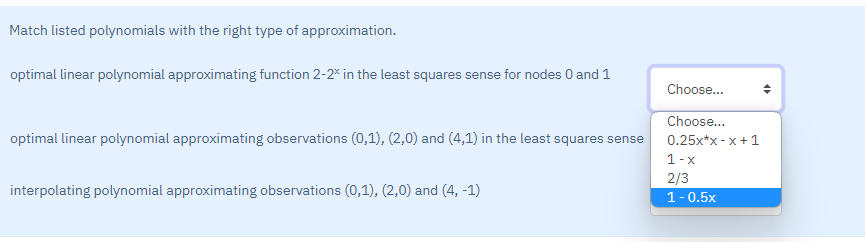 Solved Match listed polynomials with the right type of | Chegg.com