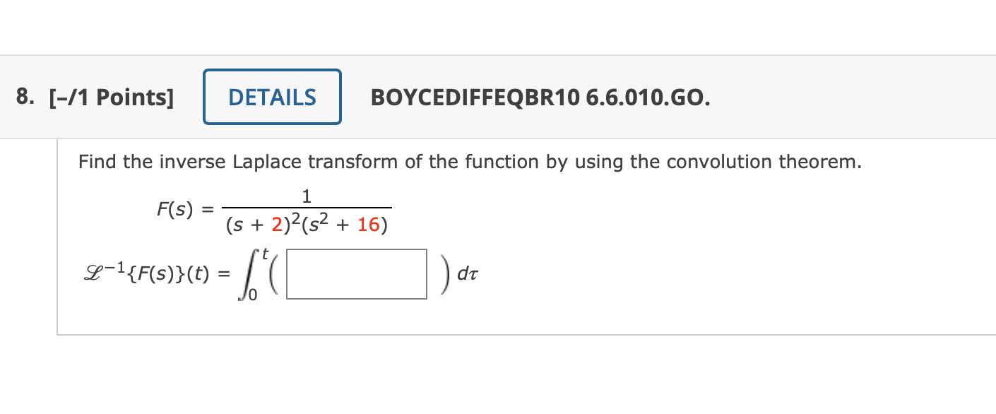 Solved 8. [-/1 Points] DETAILS BOYCEDIFFEQBR10 6.6.010.GO. | Chegg.com