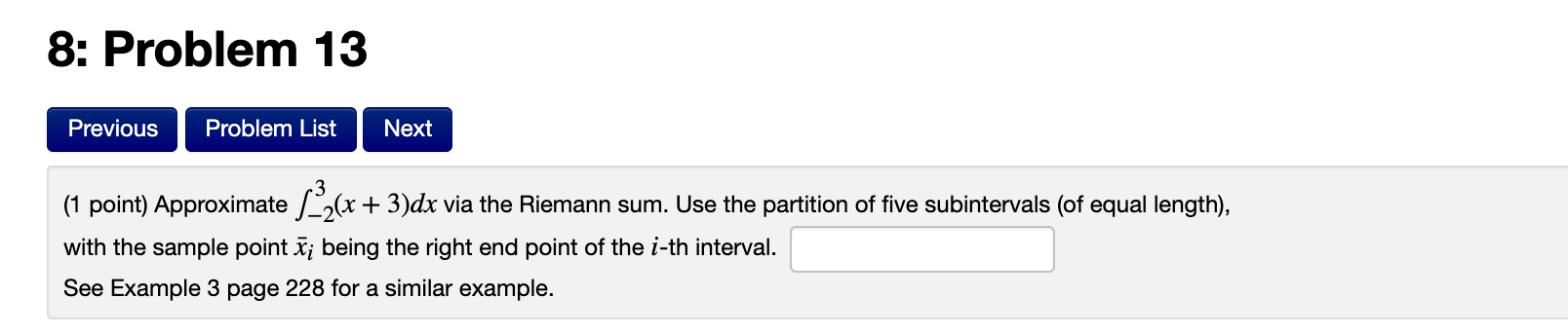 Solved 8: Problem 13 Previous Problem List Next (1 point) | Chegg.com