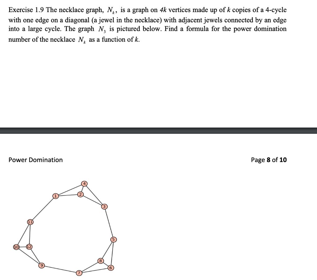 Solved Exercise 1.9 The necklace graph, Nx, is a graph on 4k | Chegg.com