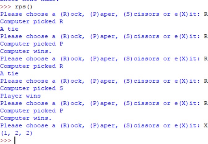Solved python2.7 1. (35 points) Rock, Paper, | Chegg.com