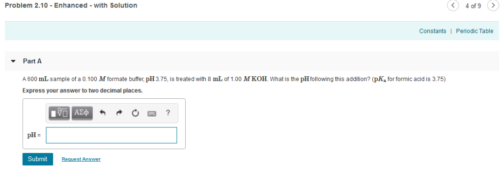 Solved Problem 2.10 -Enhanced with Solution 4 of 9 Constants | Chegg.com