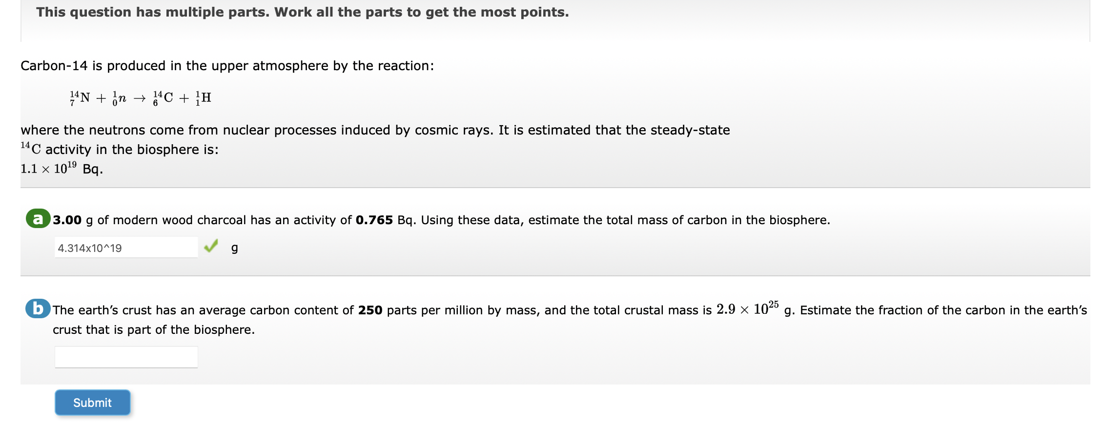 Solved This question has multiple parts. Work all the parts | Chegg.com