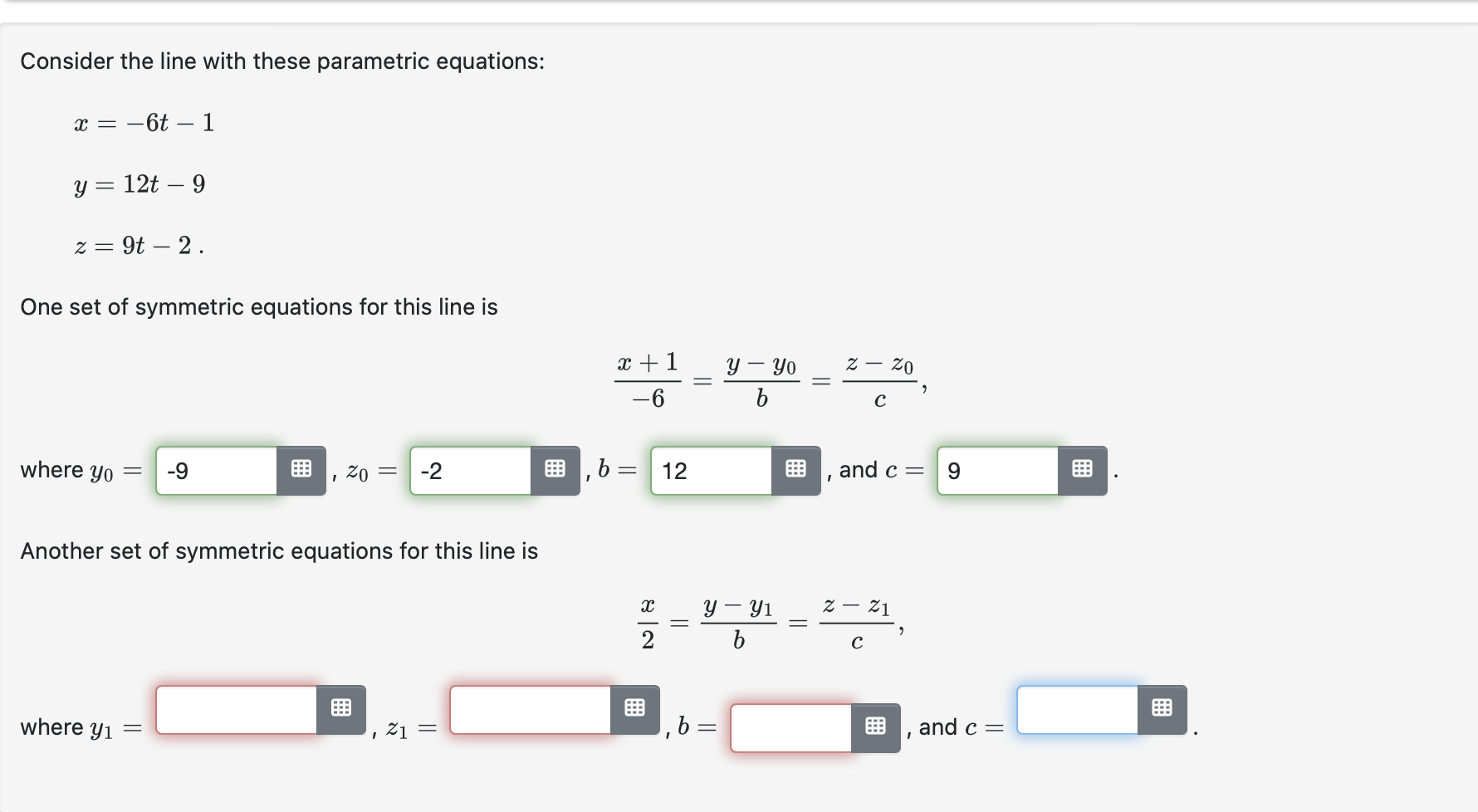 Solved Consider The Line With These Parametric Equations
