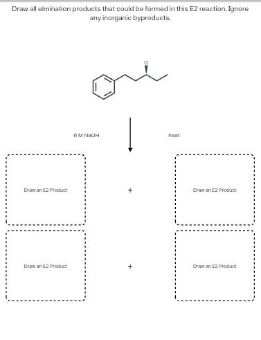 Solved Draw all elmination products that could be formed in | Chegg.com