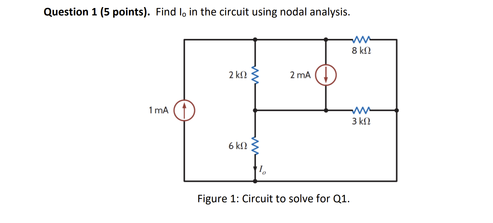 Solved Question 1 (5 points). Find I0 in the circuit using | Chegg.com