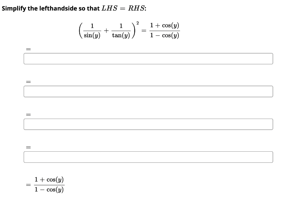 Solved Simplify the lefthandside so that LHS=RHS : | Chegg.com