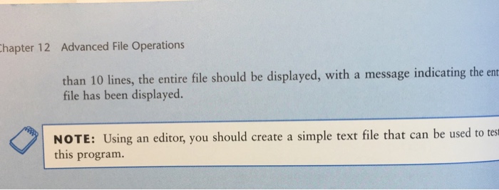 Solved Programming Challenges 1. File Head Program Write a | Chegg.com