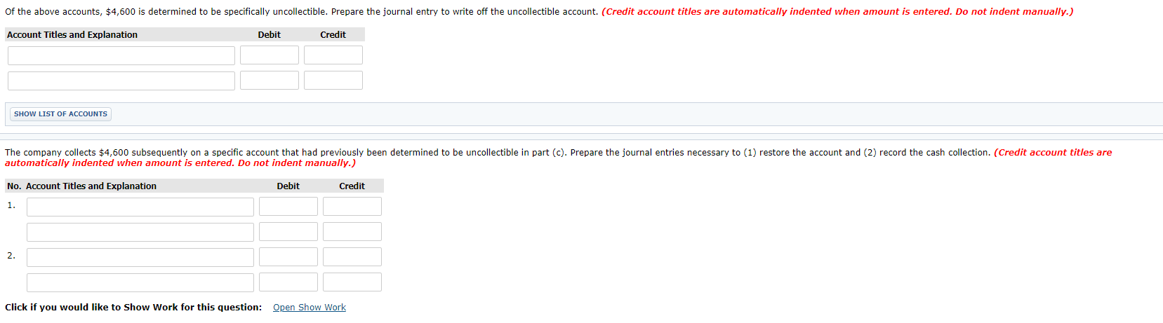 Solved Problem 8-01A a-d Sage Hill Inc. uses the allowance | Chegg.com