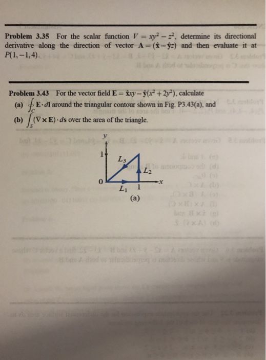 Solved Problem 3.35 For the scalar function V=xy2-22, | Chegg.com