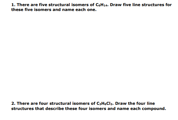 Solved 1. There are five structural isomers of C6H14. Draw | Chegg.com