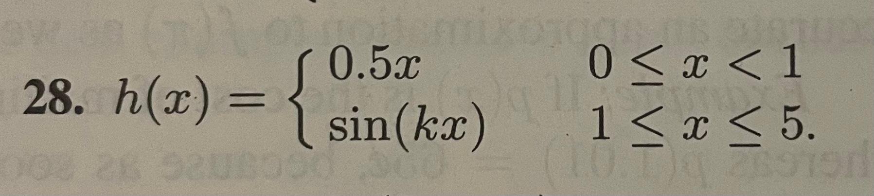 Solved In Problems 24-29, find a value of k making h(x) | Chegg.com