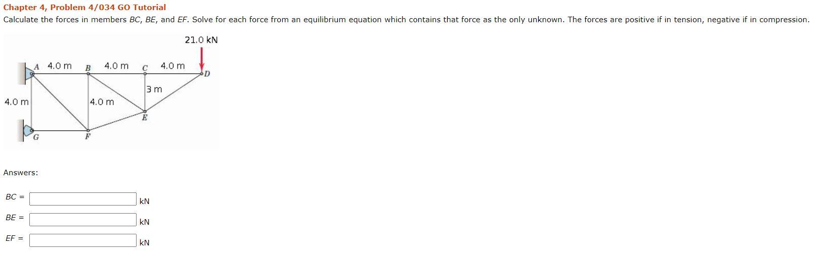 Solved Chapter 4, Problem 4/034 GO Tutorial Calculate the | Chegg.com