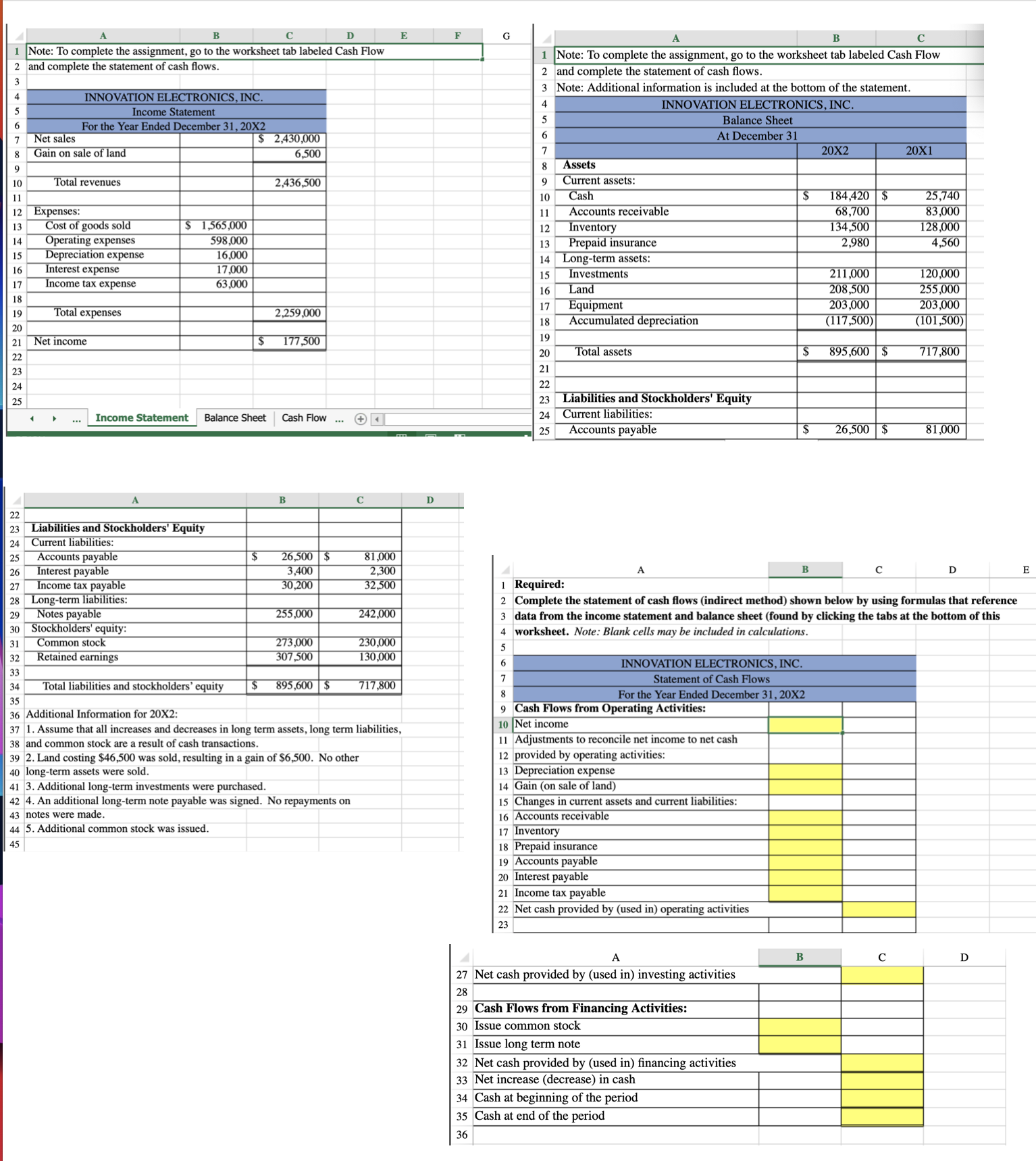 Solved 2 Complete The Statement Of Cash Flows Indirect