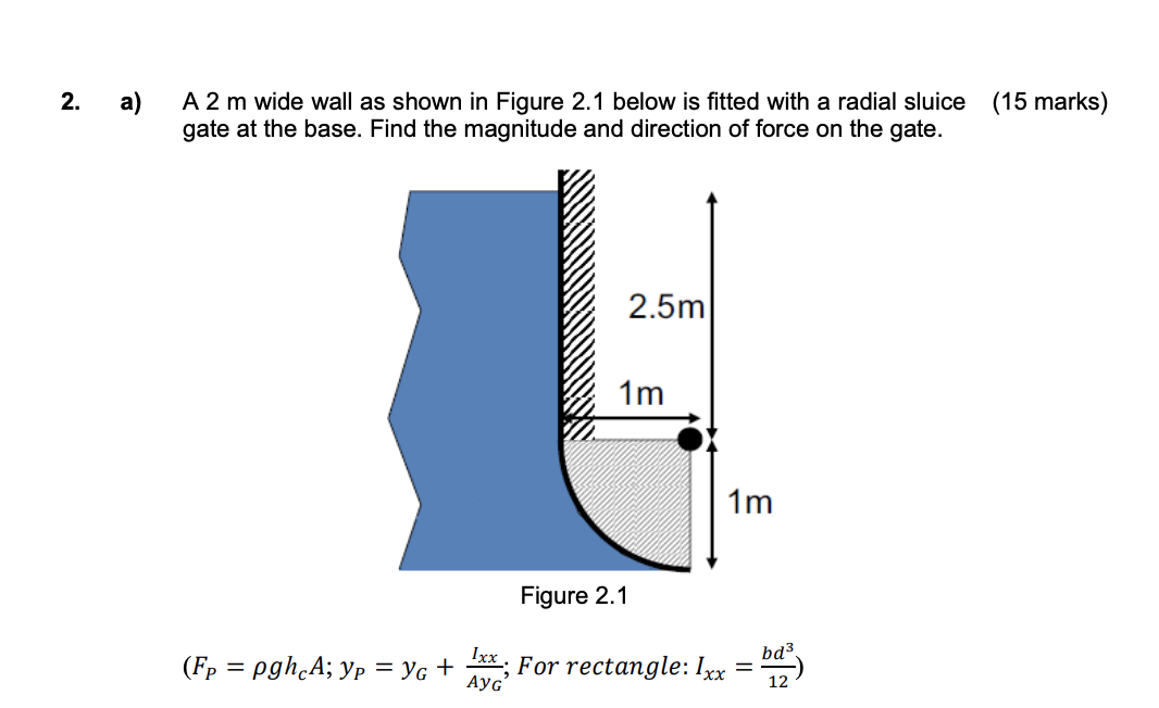 Solved a) A \\( 2 \\mathrm{~m} \\) wide wall as shown in | Chegg.com