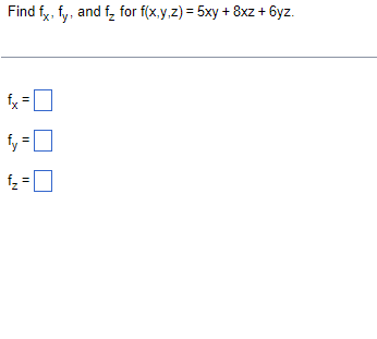 Solved f(x,y,z)=5xy+8xz+6yz | Chegg.com