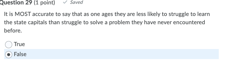 Solved Question 29 (1 point) Saved It is MOST accurate to | Chegg.com