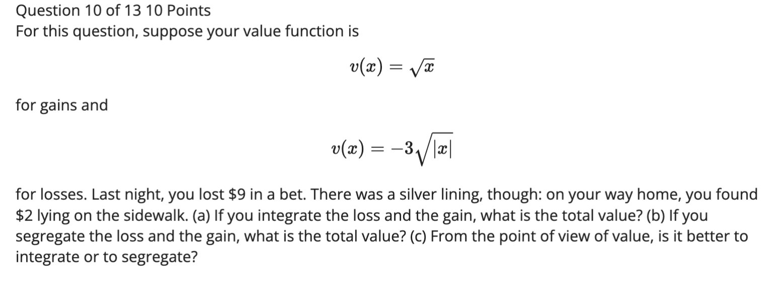 Solved Question 10 ﻿of 1310 ﻿PointsFor this question, | Chegg.com