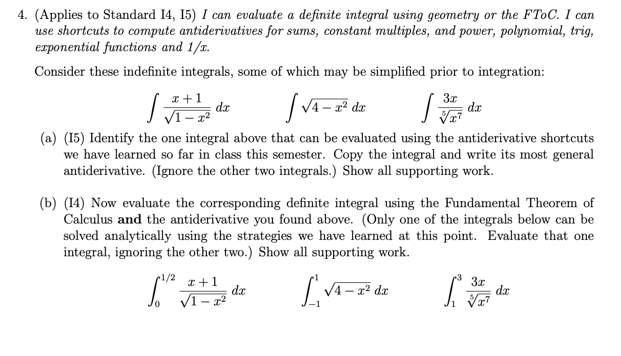 Solved 4. (Applies to Standard 14, 15) I can evaluate a | Chegg.com