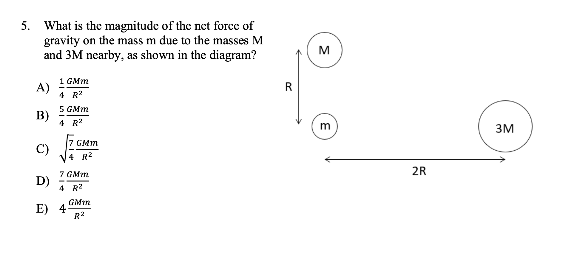 Solved 5. What is the magnitude of the net force of gravity | Chegg.com