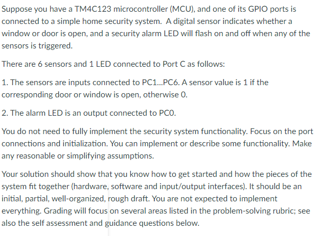 Suppose you have a TM4C123 microcontroller (MCU), and | Chegg.com