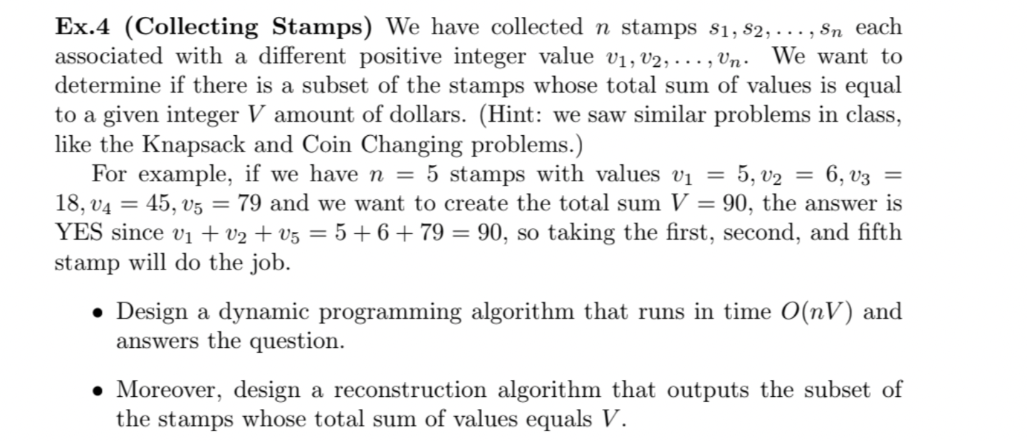 Solved Ex.4 (Collecting Stamps) We have collected n stamps | Chegg.com