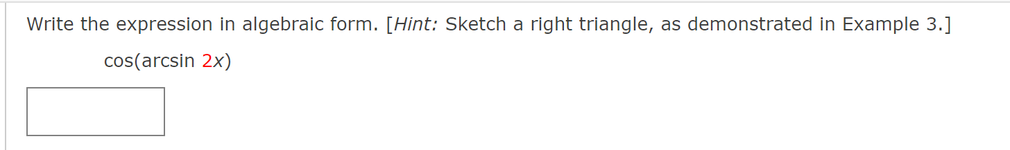 Solved Write the expression in algebraic form. [Hint: Sketch | Chegg.com
