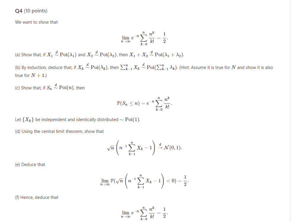 Solved Q4 (10 ﻿points)We ﻿want to ﻿show | Chegg.com