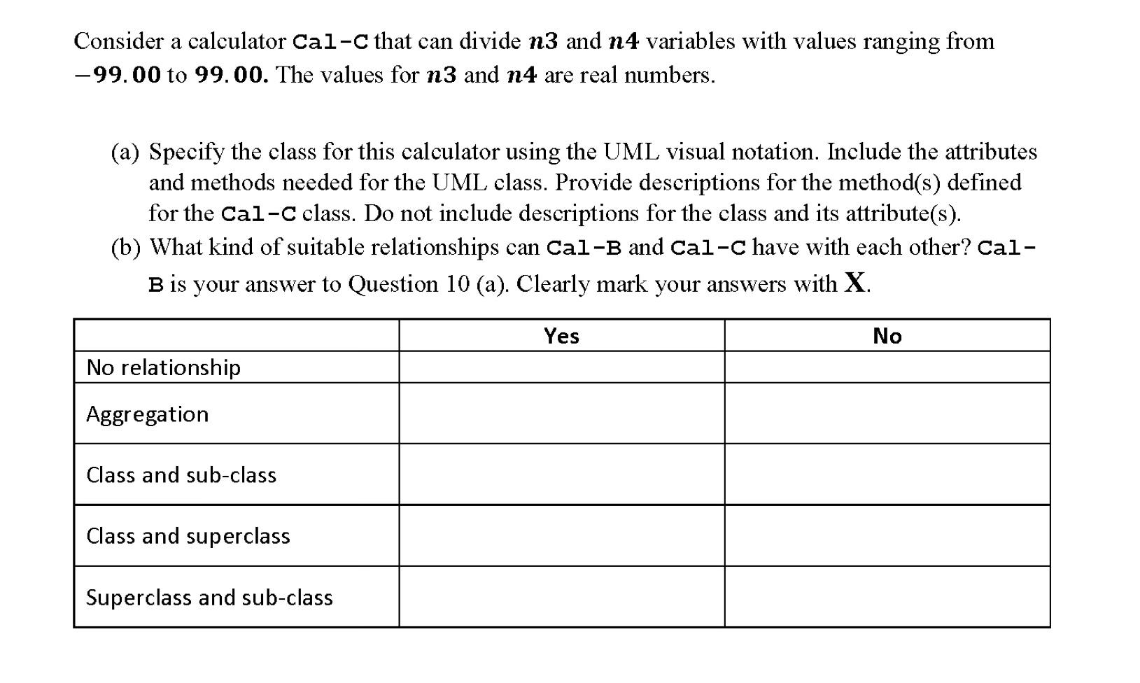 Solved Consider a calculator Cal −C that can divide n3 and | Chegg.com