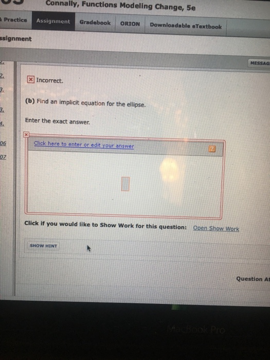Solved Connally, Functions Modeling Change, Se Gradabook | Chegg.com