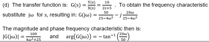 Solved Determine the magnitude and phase frequency | Chegg.com