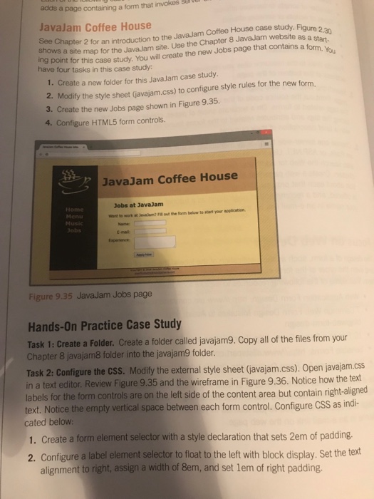 Solved adds a page containing a form that invokes se Javalam | Chegg.com