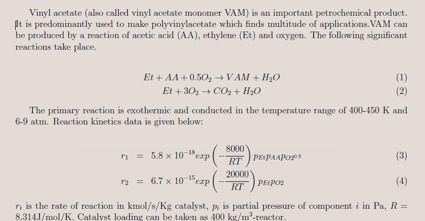 Vinyl acetate (also called vinyl acetate monomer VAM) | Chegg.com