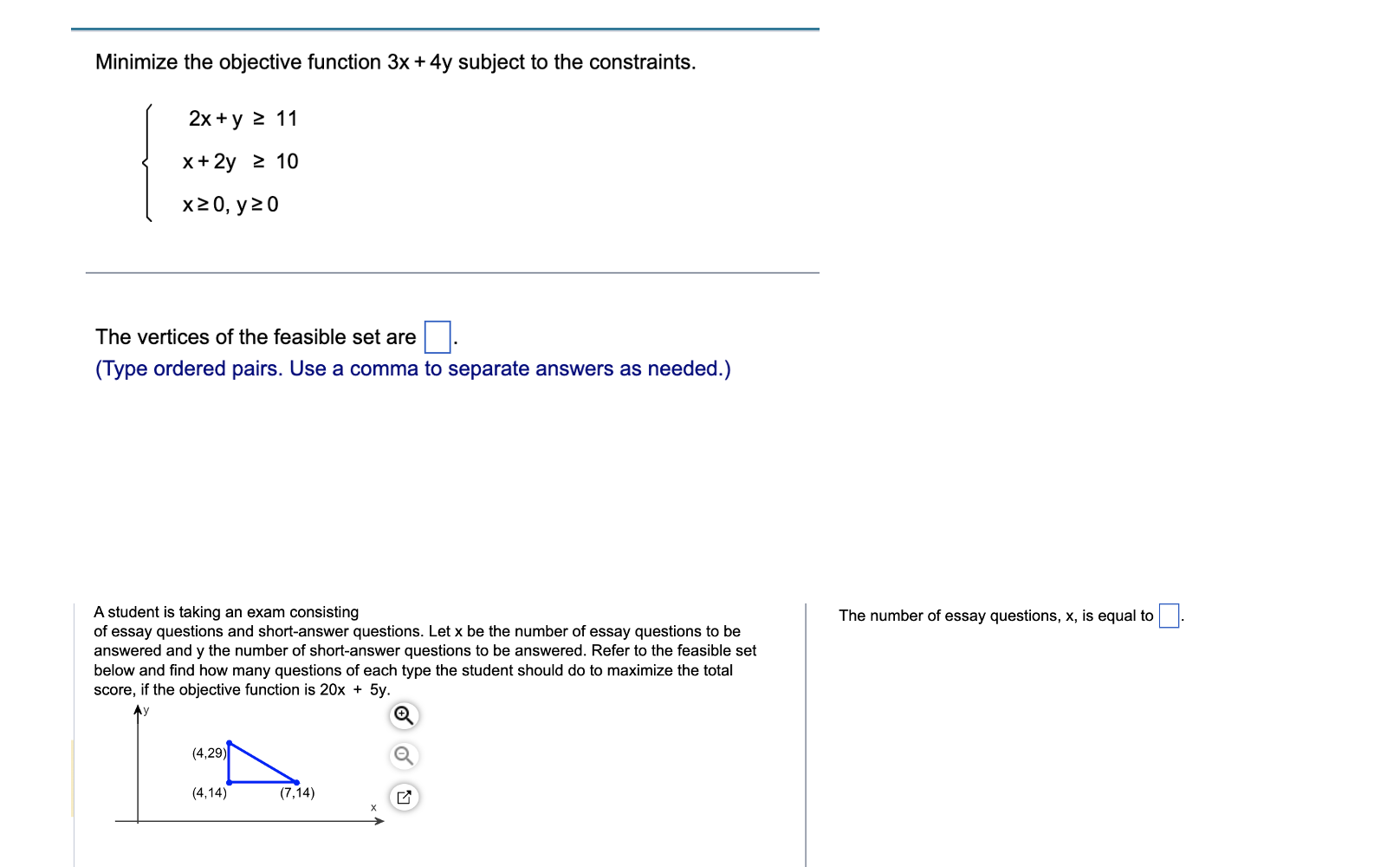 Solved Minimize The Objective Function 3x 4y Subject To The