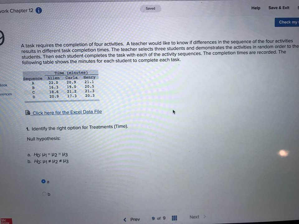 Solved Saved Help Save& Exit ork Chapter 12 Check my A task | Chegg.com