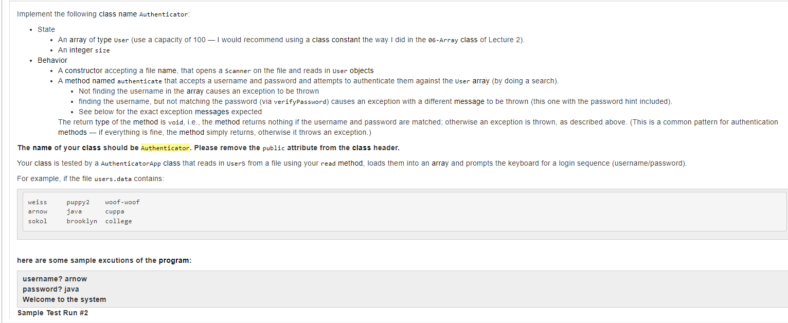 Solved - State - An array of type user (use a capacity of | Chegg.com