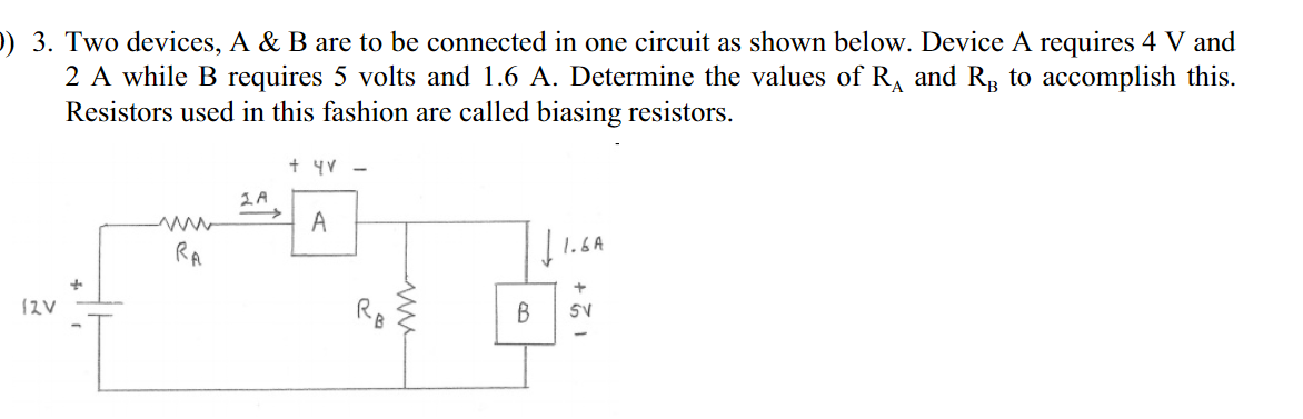 Solved ) 3. Two devices, A & B are to be connected in one | Chegg.com