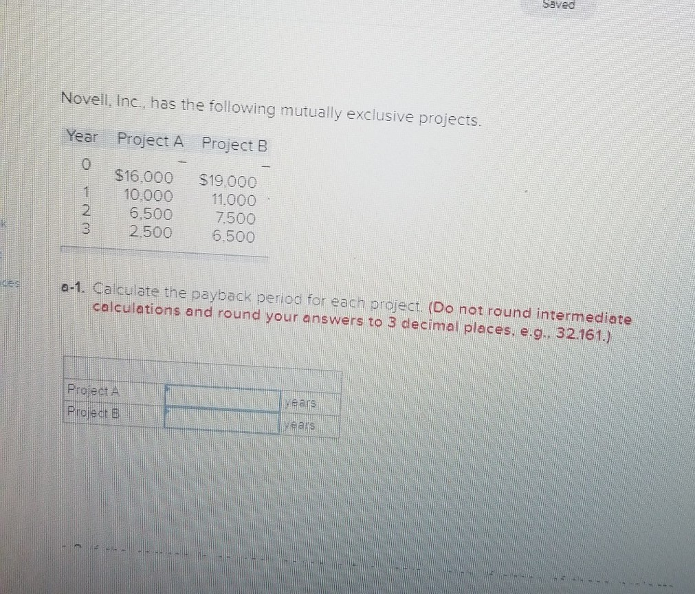 Solved Novell, Inc, has the following mutually exclusive | Chegg.com