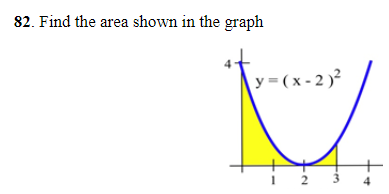 Solved 82. Find the area shown in the graph | Chegg.com