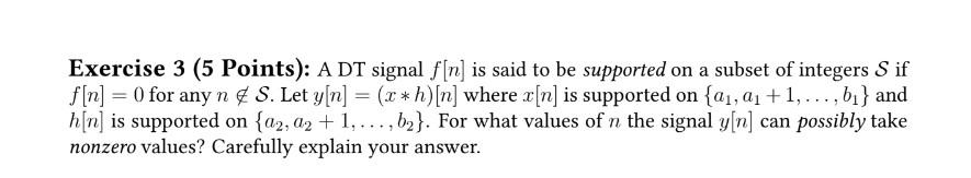 Solved Exercise 2 (5 Points): Let x[n]=u[n]−u[n−3] and | Chegg.com