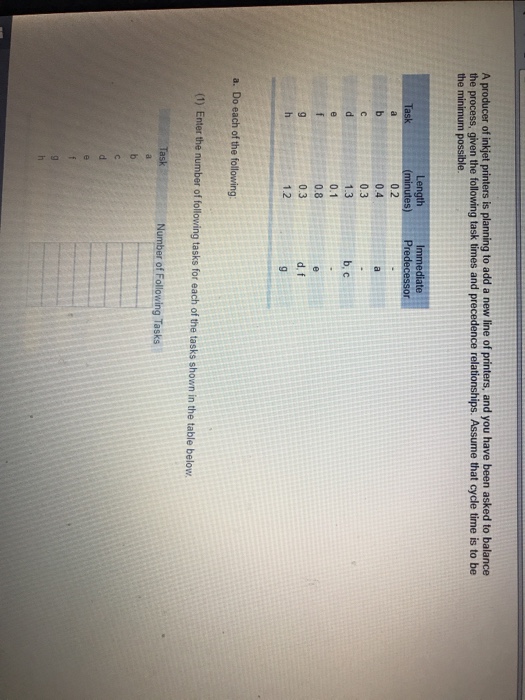 Solved A producer of inkjet printers is planning to add a | Chegg.com